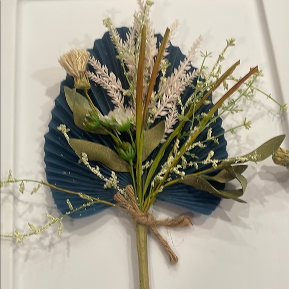 Accents | Elegant Blue And Green Floral Fan Accent | Poshmark